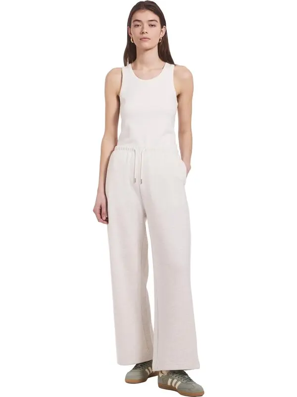 NINETY PERCENT Classic Lounge Sweatpants In Tencel - Oatmeal Marl
