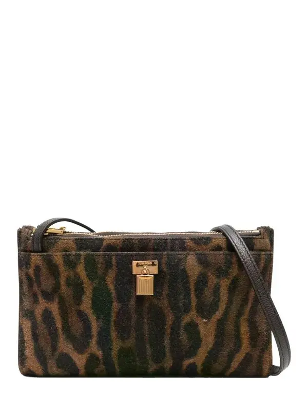 TOM FORD Leopard-print Crossbody Bag - Brown
