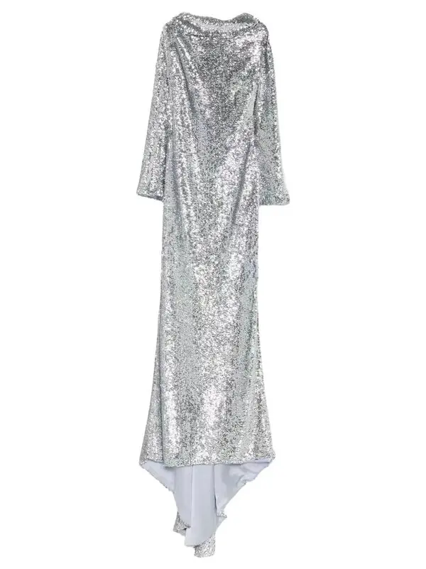 Giuseppe Di Morabito Sequined Asymmetric Evening Dress - Silver