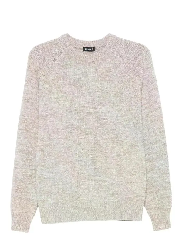 CENERE GB Wool Raglan-sleeve Sweater - Neutrals