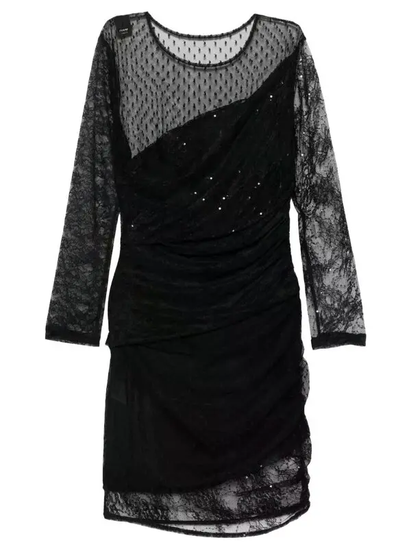 Pinko Sequin-embellished Mini Dress - Black