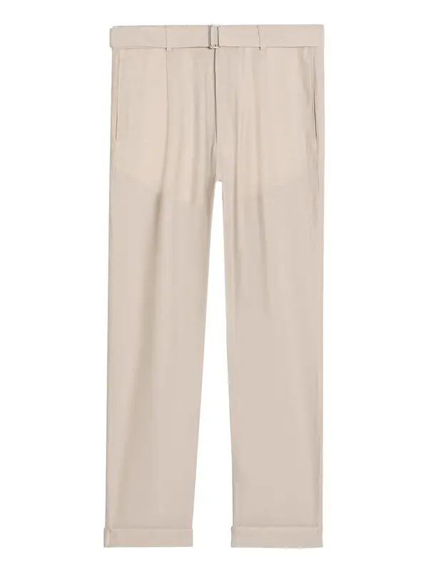 Officine Générale Hugo Tapered Lyocell Pants - Beige