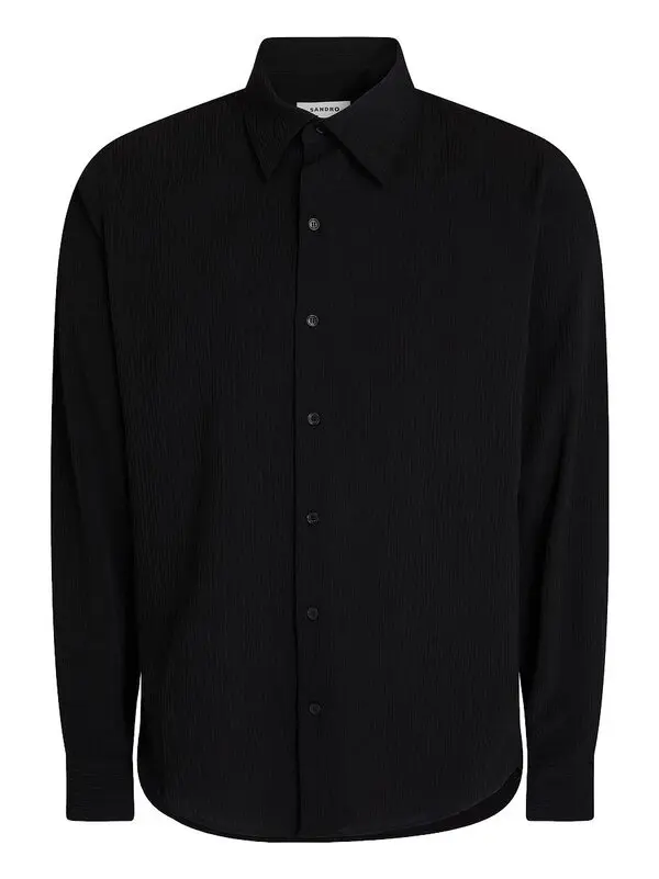 Sandro Crepon Shirt - Black