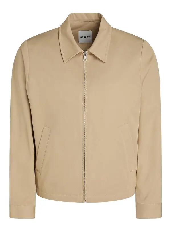 Sandro Cotton-twill Jacket - Beige