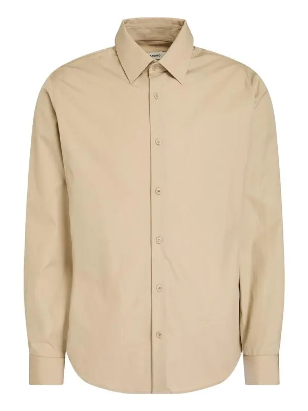 Sandro Cottonpoplin Shirt - Beige