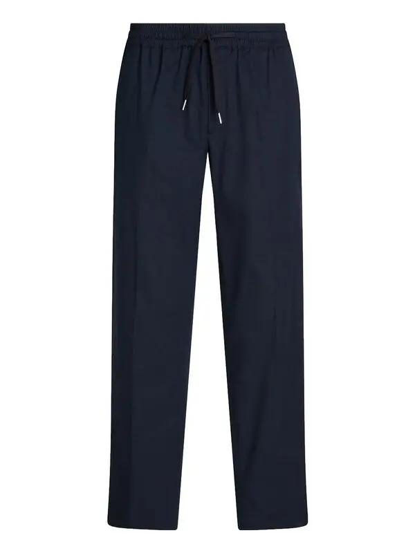 Sandro Tapered Cotton-blend Twill Pants - Navy