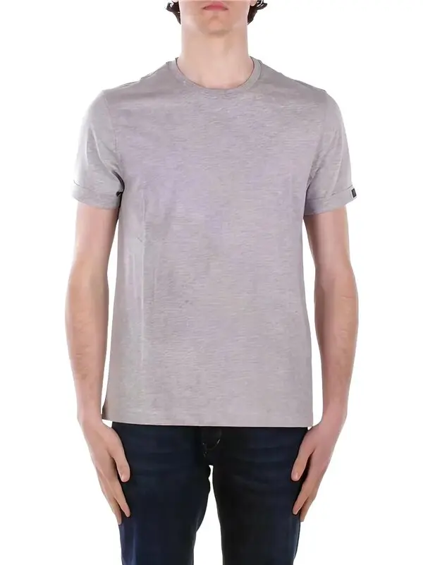 FAY Logo-tab Short-sleeve T-shirt - Grey