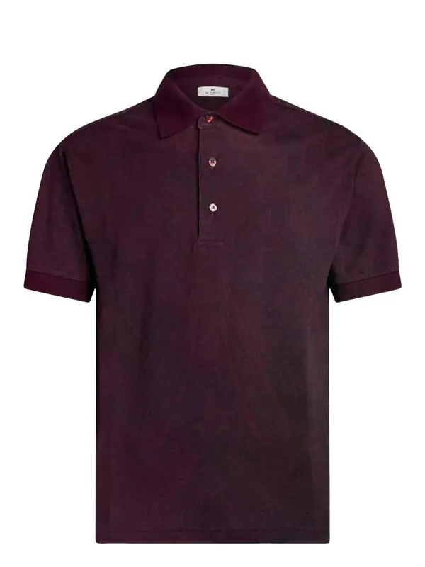 Etro Paisley-cotton Polo Shirt - Red