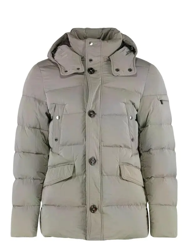 MOORER Hooded Quilted Jacket - Neutrals