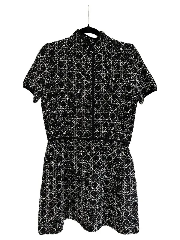 Dior Tweed A-line Dress - Black