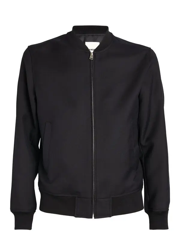 Sandro Zip-up Bomber Jacket - Blue