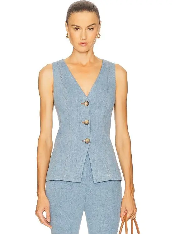 Veronica Beard Avalina Vest - Blue Mirage