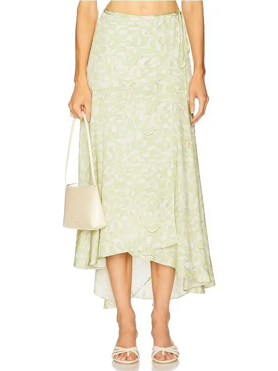 Alexis Alzena Wrap Skirt - Pistachio Mirage