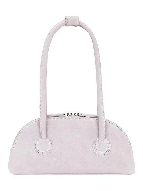 MARGESHERWOOD Bessette Shoulder Bag - Lavender Grey Suede
