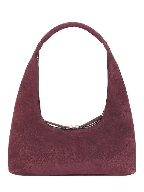 MARGESHERWOOD Hobo Shoulder Bag - Wine Nubuck