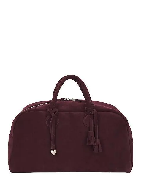 MARGESHERWOOD Large Soft Bowling Bag - Wine Suede
