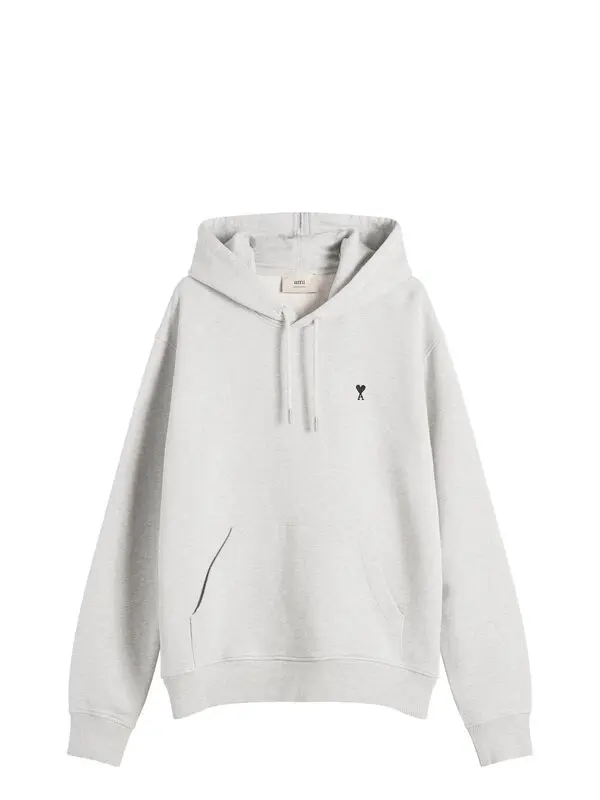 Ami Loopback Light Fleece Adc Hoodie - Gris Cendre Chine