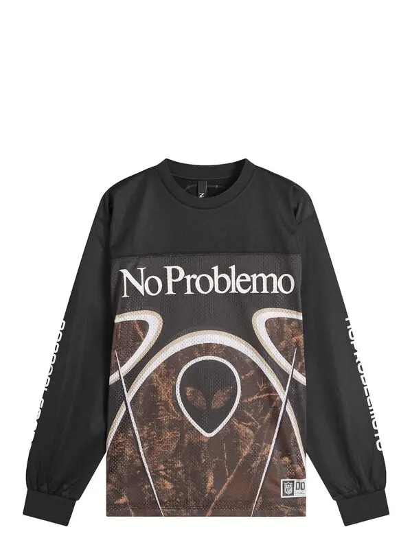 NO PROBLEMO Alien Long Sleeve Moto Jersey - Black