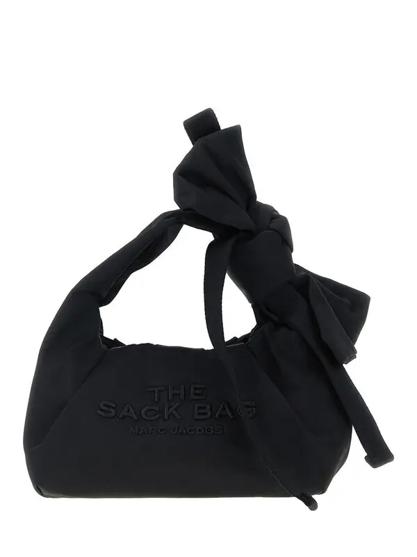 Marc Jacobs Bow Nylon Mini Sack Handbag - Black