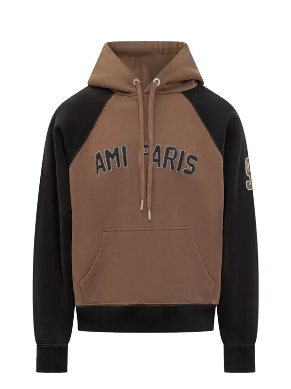 Ami Two-tone Hoodie - Brown