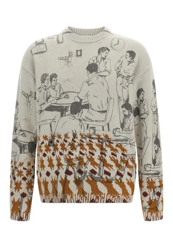 JW Anderson Jacquard Pattern Sweater - Gray