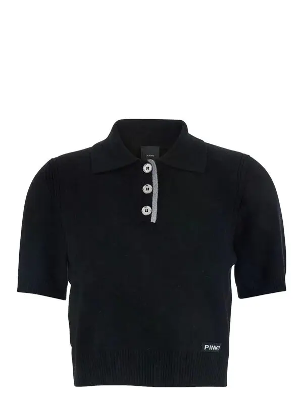 Pinko Polo Top - Black