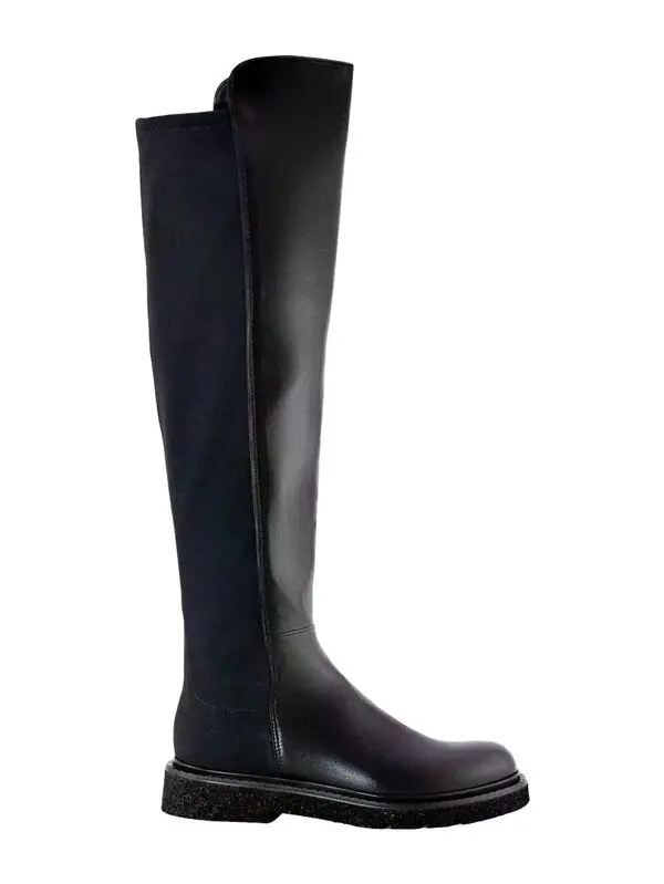 GUGLIELMO ROTTA Leather Boots With Elastic Inserts - Black