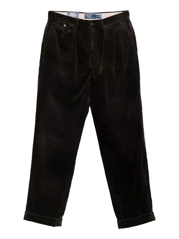 Polo Ralph Lauren Pleated Corduroy Trousers - Brown