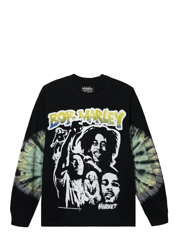 MARKET Bob Marley Punk Longsleeved T-shirt - Black