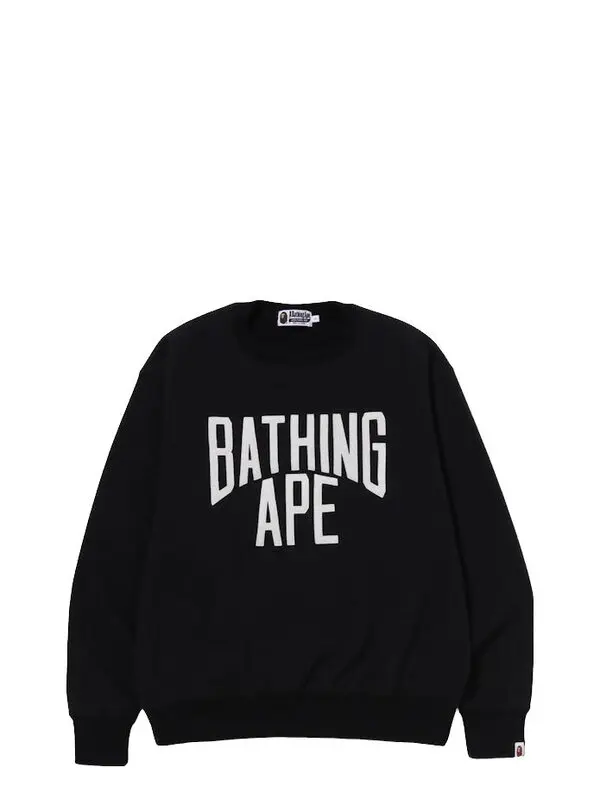 BAPE Relaxed Fit Crewneck Sweatshirt With Logo - Black