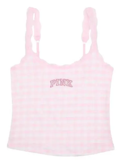 Pink X Loveshackfancy Cotton Cami - Icon Gingham