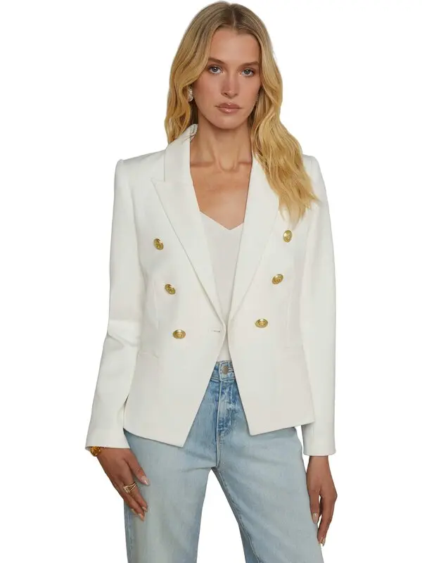 L'Agence Marie Slim-fit Blazer - White