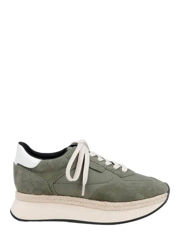 L'Agence Ivone Platform Sneakers - Light Brigade Suede