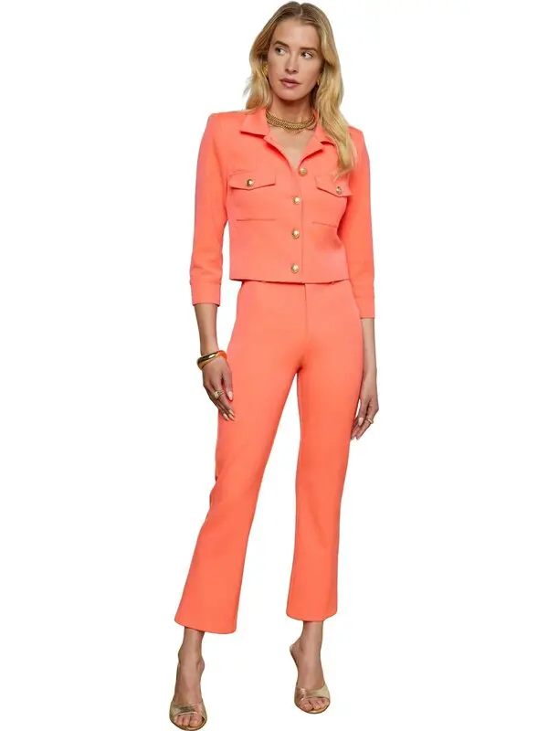 L'Agence Ketra Bootcut Trousers - Electric Coral