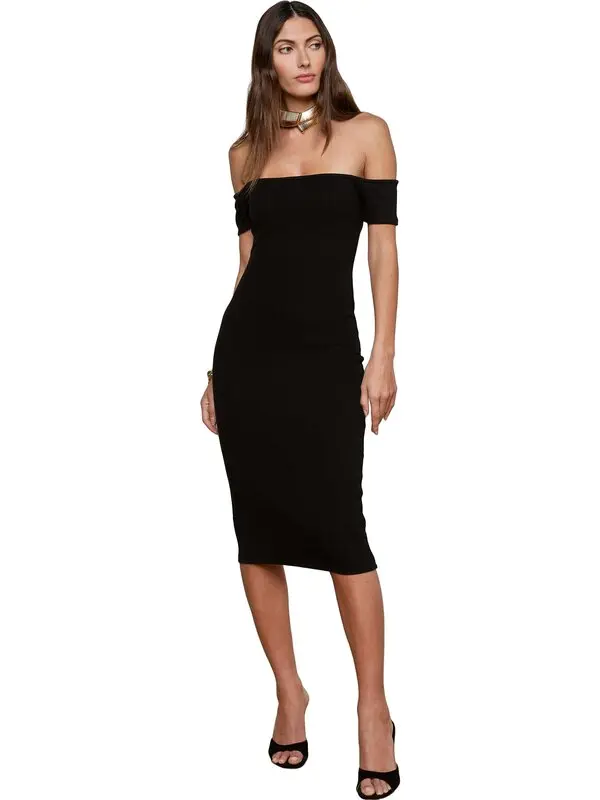 L'Agence Yazzy Off-the-shoulder Dress - Black