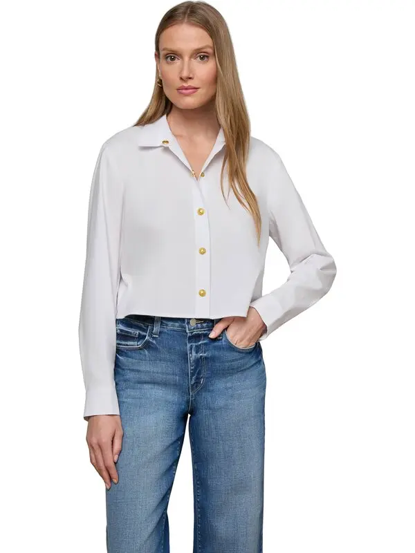 L'Agence Cosette Shirt - White/gold
