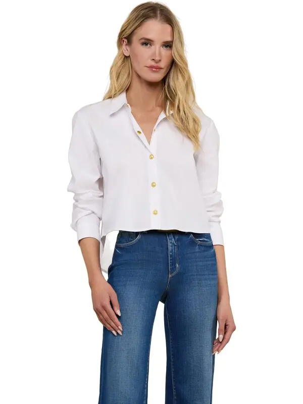 L'Agence Cosette Shirt - White/gold