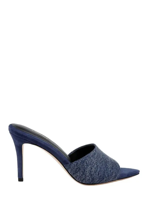 L'Agence Lolita Denim Open-toe Mule - Dark Denim