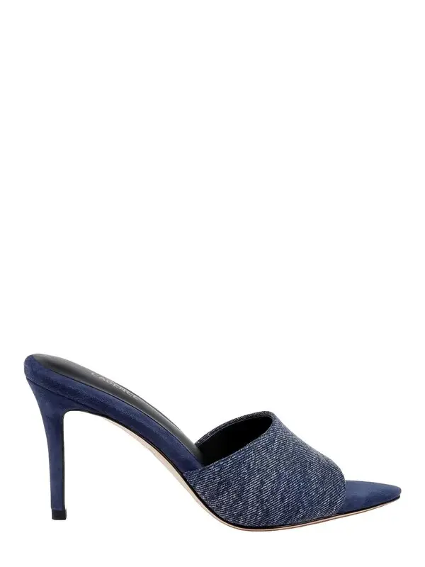 L'Agence Lolita Denim Open-toe Mule - Dark Denim