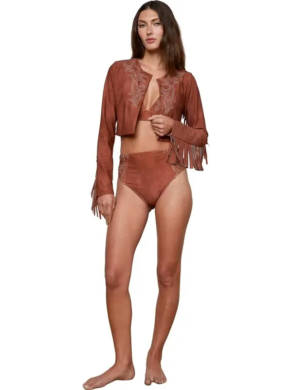 L'Agence Adeline Open Cardigan - Bronze