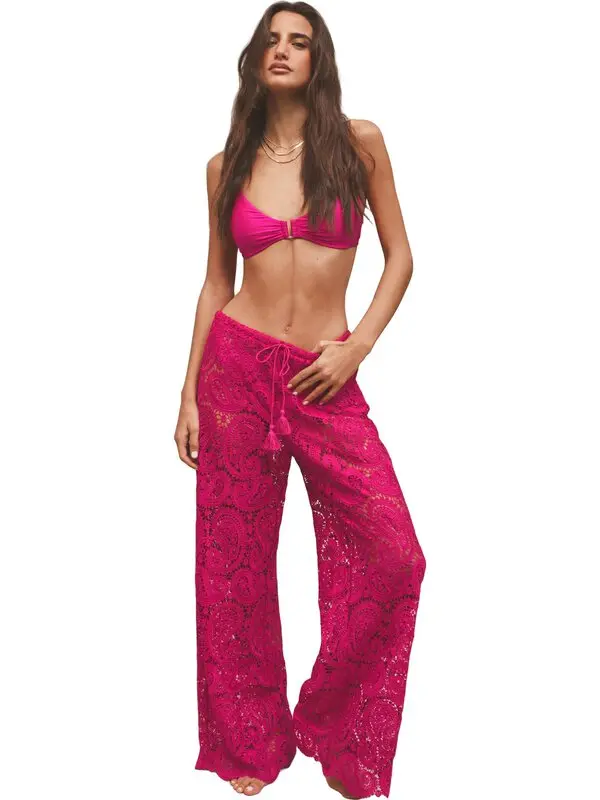 L'Agence Geraldine Cover-up Pants - Fuschia
