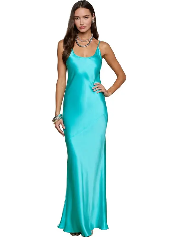 L'Agence Charmaine Silk Gown - Lagoon