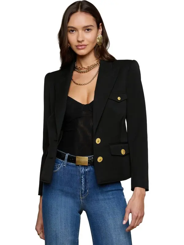 L'Agence Wylla Single-breasted Blazer - Black