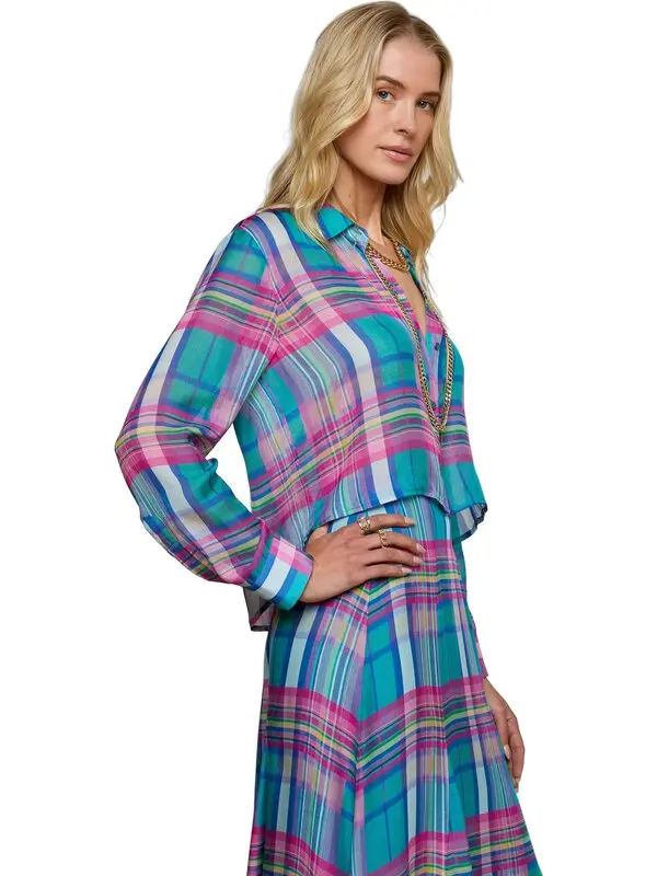 L'Agence Plaid Cosette Shirt - Multi Colorful Plaid