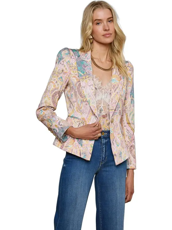 L'Agence Kaisley Printed Blazer - Multi Western Paisley