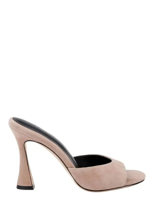 L'Agence Avery Suede Open-toe Mule - Cappuccino Suede