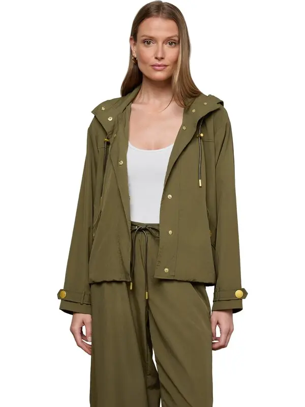 L'Agence Geovana Hooded Windbreaker - Pine