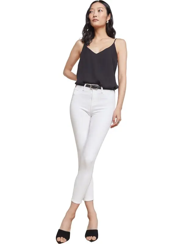 L'Agence Margot Cropped Skinny Jean - Blanc
