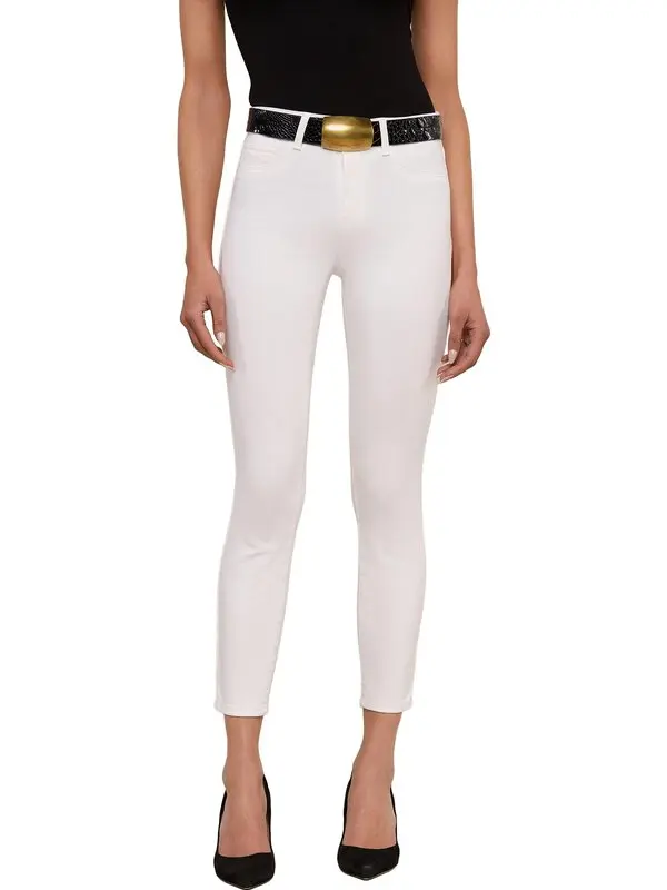 L'Agence Margot Cropped Skinny Jean - Blanc