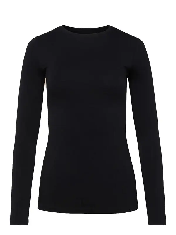 L'Agence Tess Long Sleeve T-shirt - Black